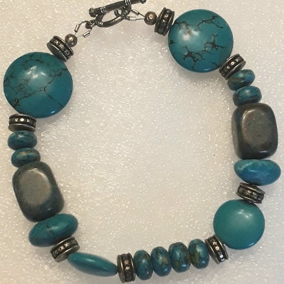 Jewelry | Handmade Blue Turquoise Bracelet | Poshmark